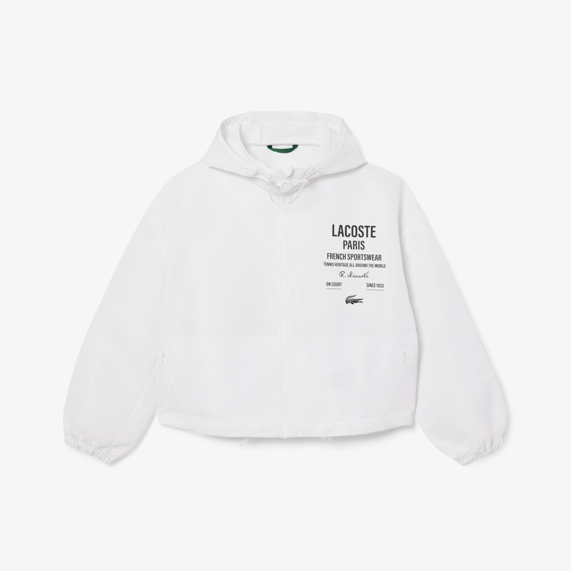 Cropped Zip-Up Hooded Jacket – Lacoste ZA