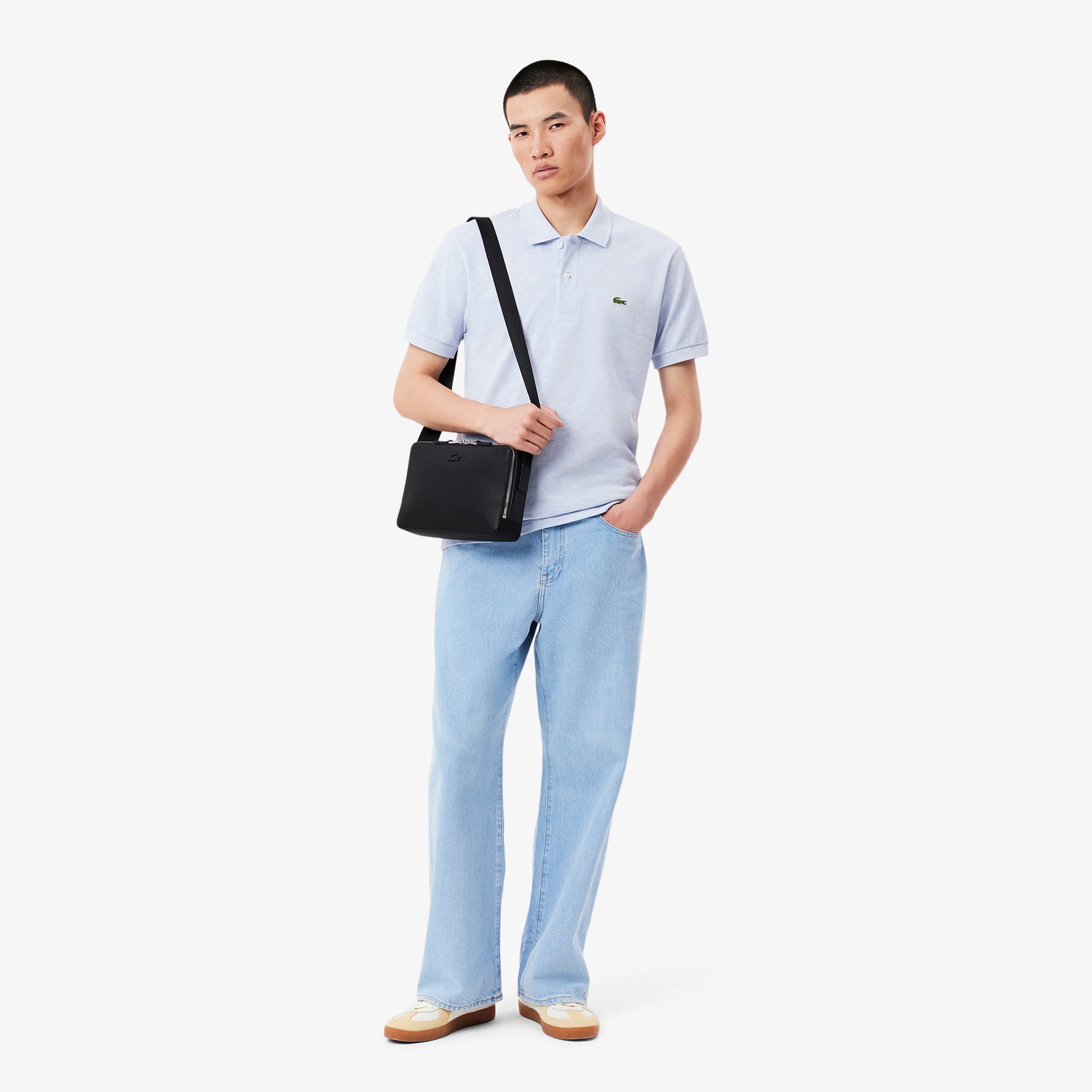 Chantaco Piqué Leather Reporter Bag – Lacoste ZA